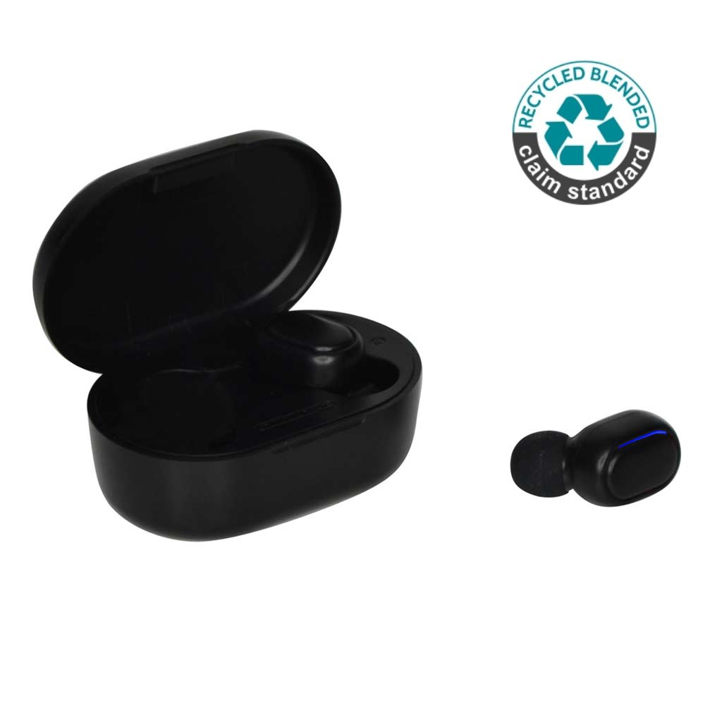 ALAVUS - RCS standard recycled plastic TWS Wireless Earbuds - Black ...